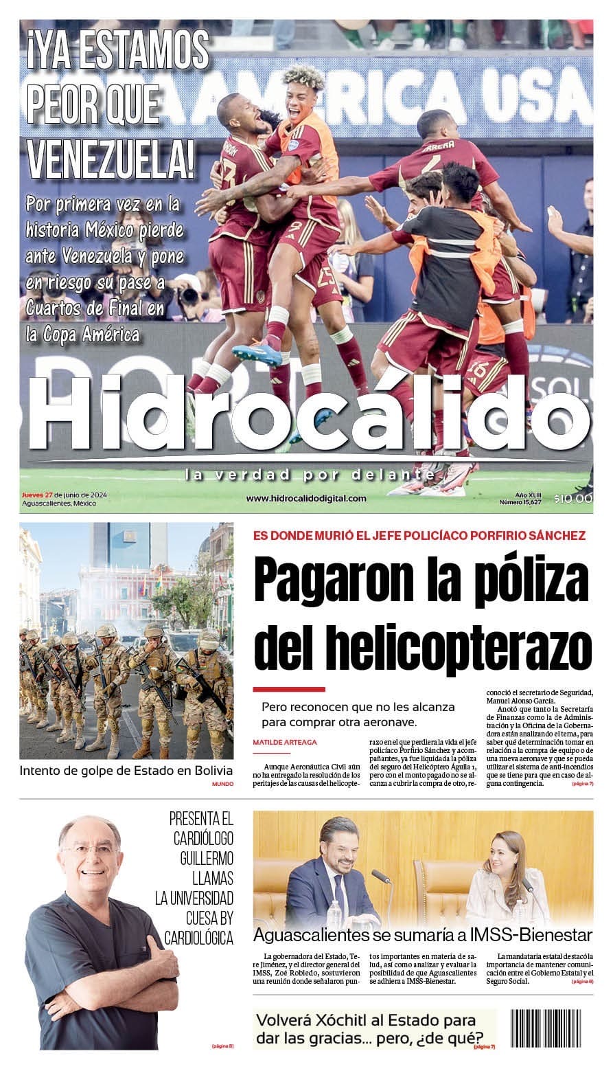 Hidrocálido 27 de junio de 2024 – Periodico Hidrocalido Digital