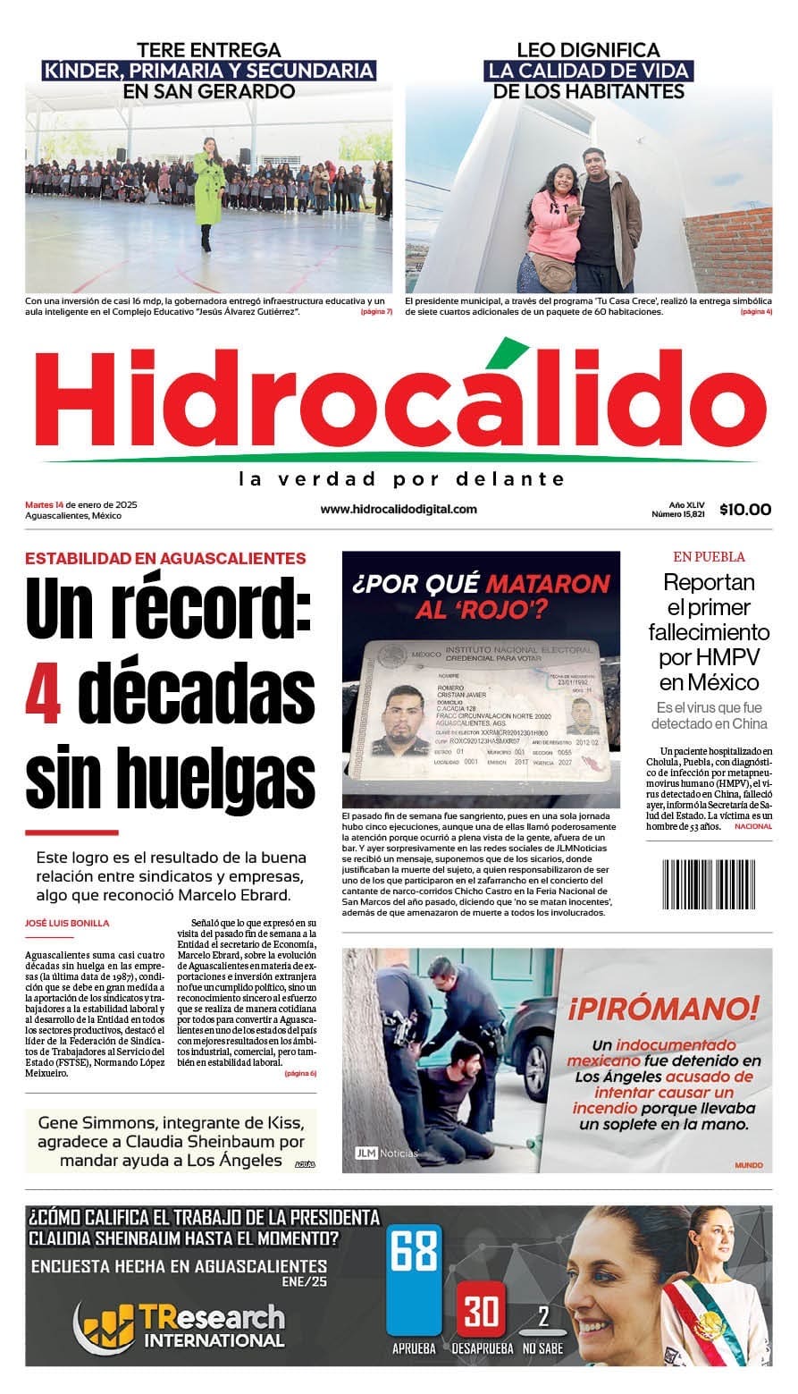 Hidrocálido 14 de enero de 2025 – Periodico Hidrocalido Digital